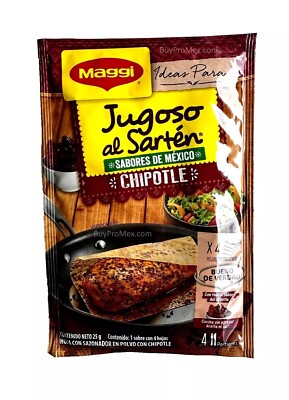 4-Pk Maggi Jugoso al Sarten Chipotle 4 Hojas/Maggi Seasoning Sheets 23 ...