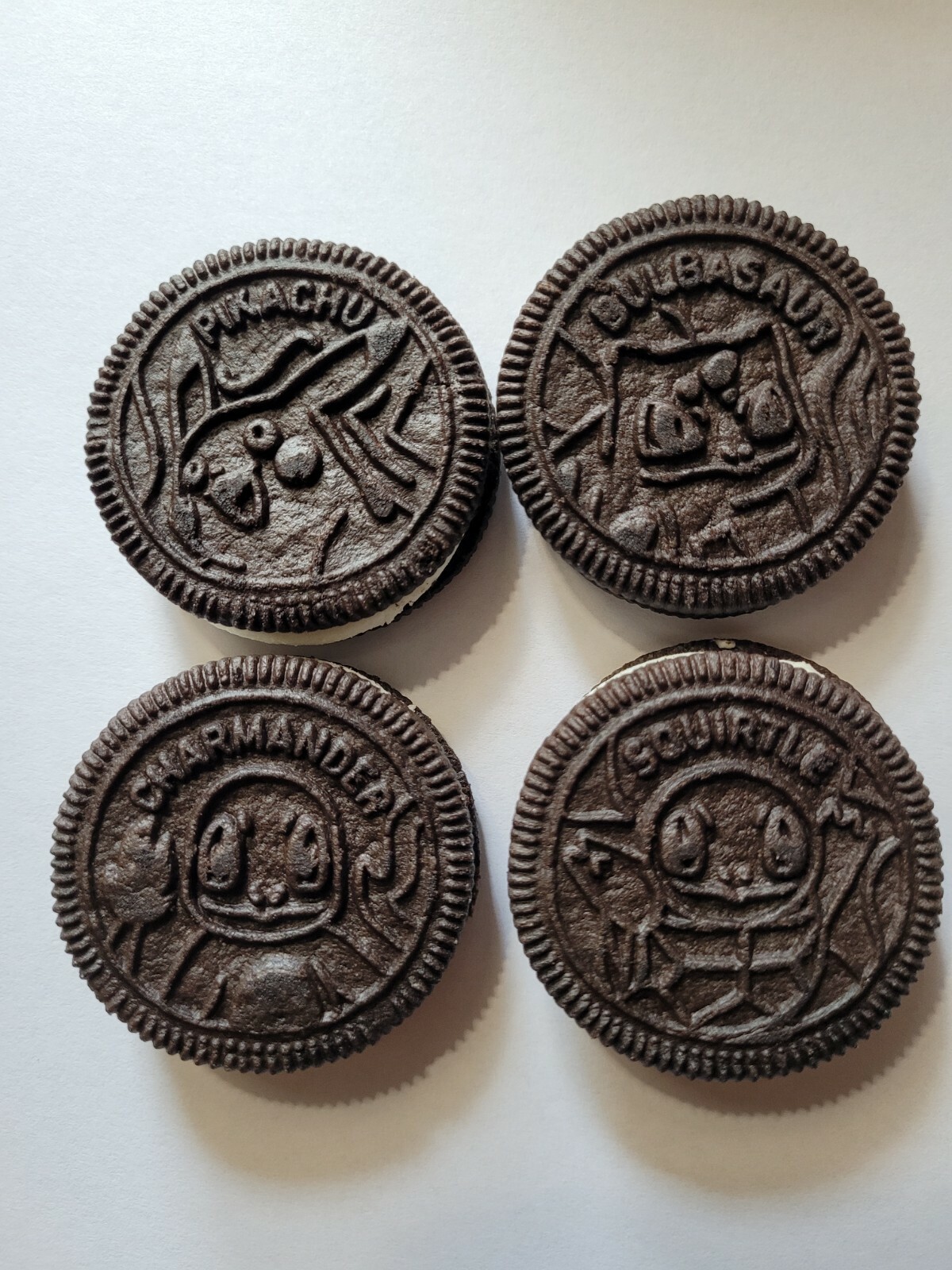 Pokemon OREO Cookies Kanto Starters (Pikachu, Bulbasaur, Squirtle ...
