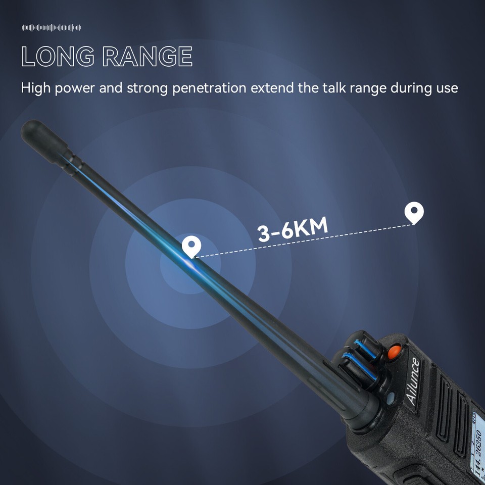 Ailunce HD2 IP67 Bluetooth Dual Band DMR HAM VFO Two Way Radio for ...