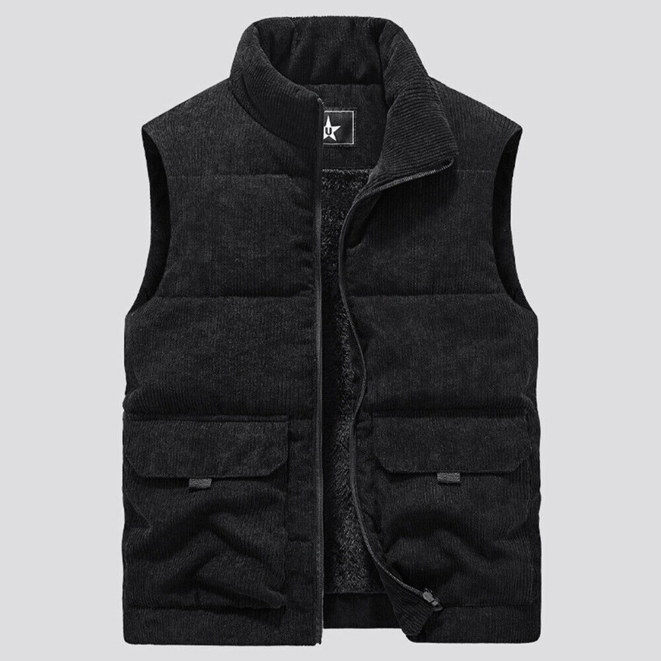 Mens Waistcoat Gilet Body Warmer Gillet Winter Warm Padded Quilted ...