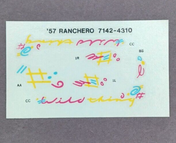 Revell | No. 7142 | 1:25 57 Ford Ranchero Street Machine Decals | eBay