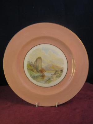 Royal Crown Derby Cabinet Plate ILAM ROCK Hand Painted & Signed W E J ...