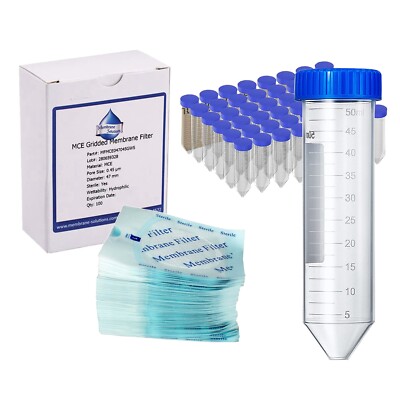 50mL Centrifuge Tubes 25Pcs|100Pcs MCE Membrane Disc Filter Sterile ...