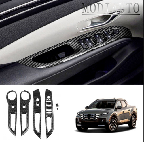 For Hyundai Santa Cruz 22-2023 Carbon ABS Glass switch lift panel cover ...