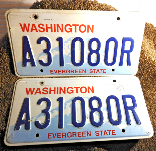 Set of 2 Vintage Washington License Plates "The Evergreen State" Mts ...