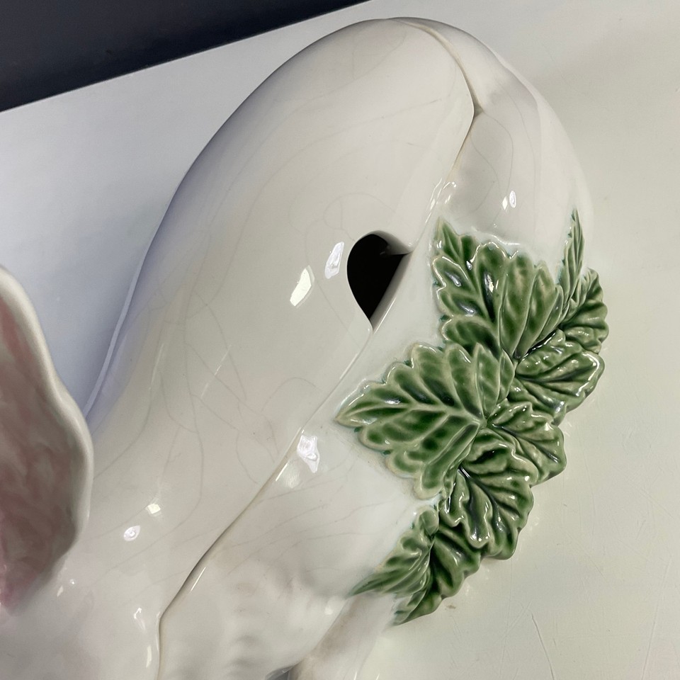 Bordalo Pinheiro Portugal Majolica Bunny Rabbit Tureen Vintage | eBay