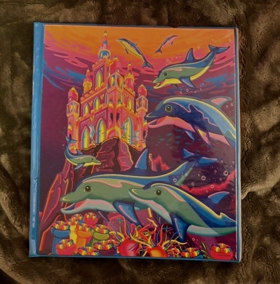 Vintage 90s Lisa Frank LF Dolphins Folder Binder Trapper Keeper | eBay