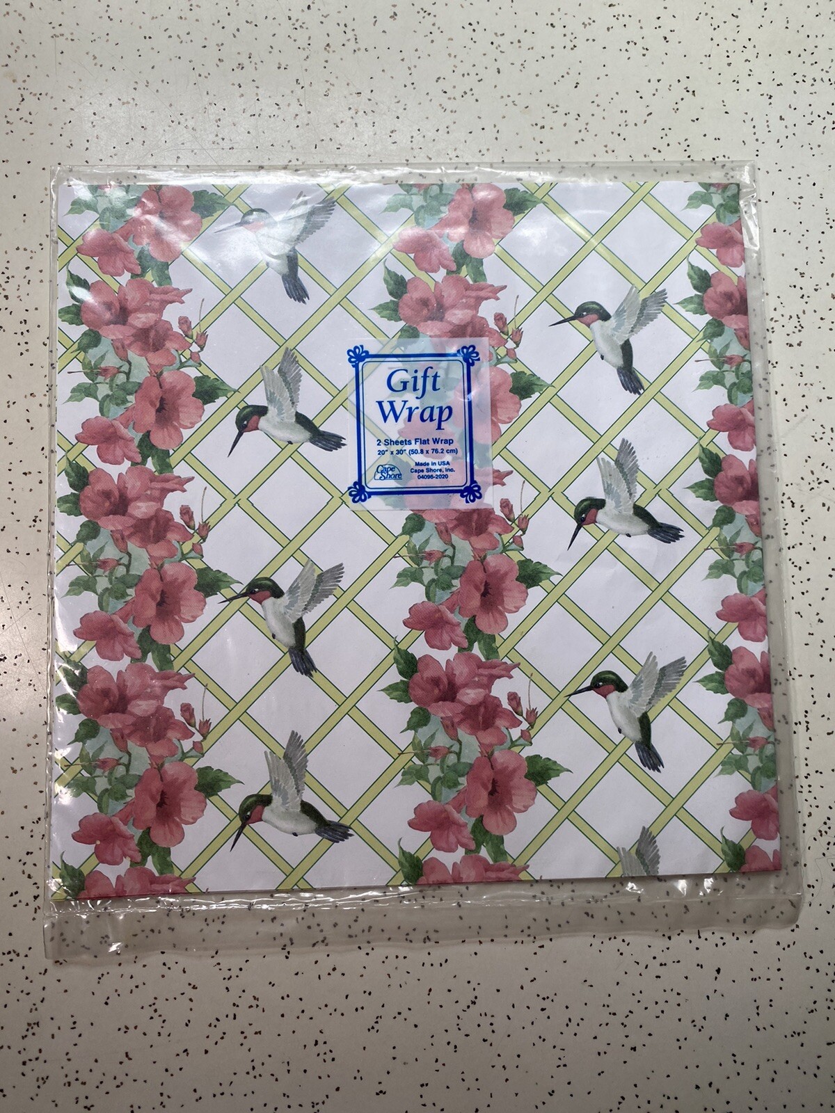 Hummingbird and Pink Flowers Flat Wrap Wrapping Paper by Cape Shore | eBay
