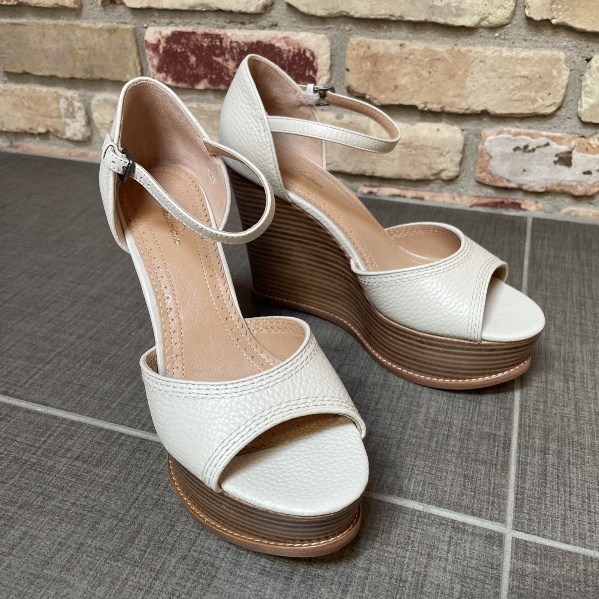 Two Inch Ivory Wedge Shoes Shelly Ivory – Ron White Shoes