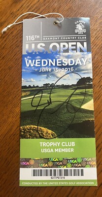 Jason Day Autograph US Open Golf PGA Trophy Member Ticket Stub | eBay