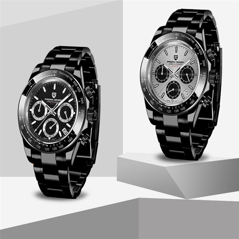 Luxury PAGANI DESIGN Watch Men Chronograph Quartz Wristwatch Steel ...