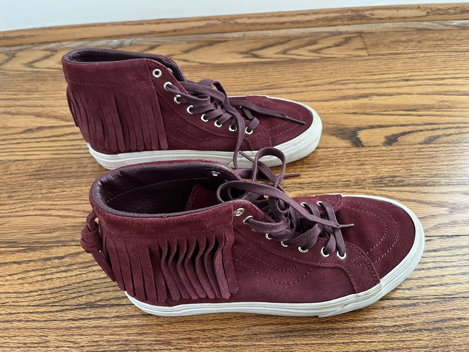 Vans Sk8 Hi Womens Sneakers Moccasin High-Top Burgund… - Gem