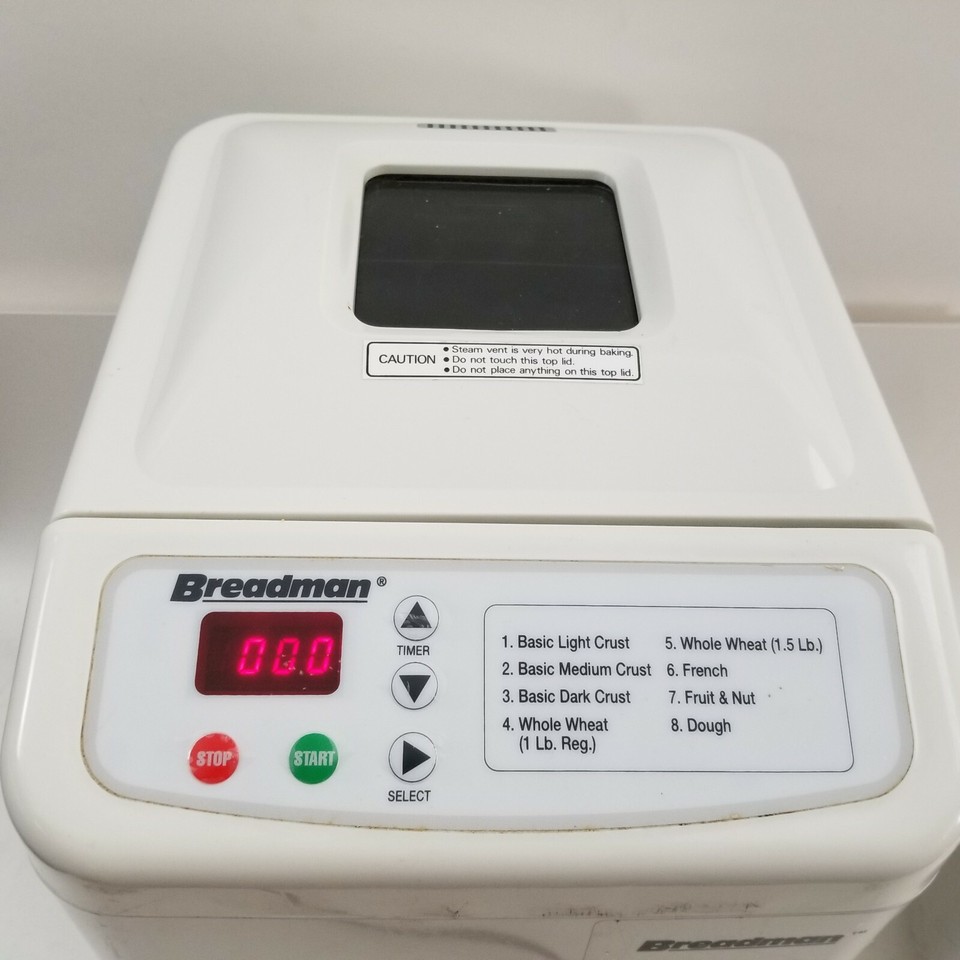 Breadman TR-440 Automatic Bread Maker 1.5 Lb Loaf Homemade Bread ...