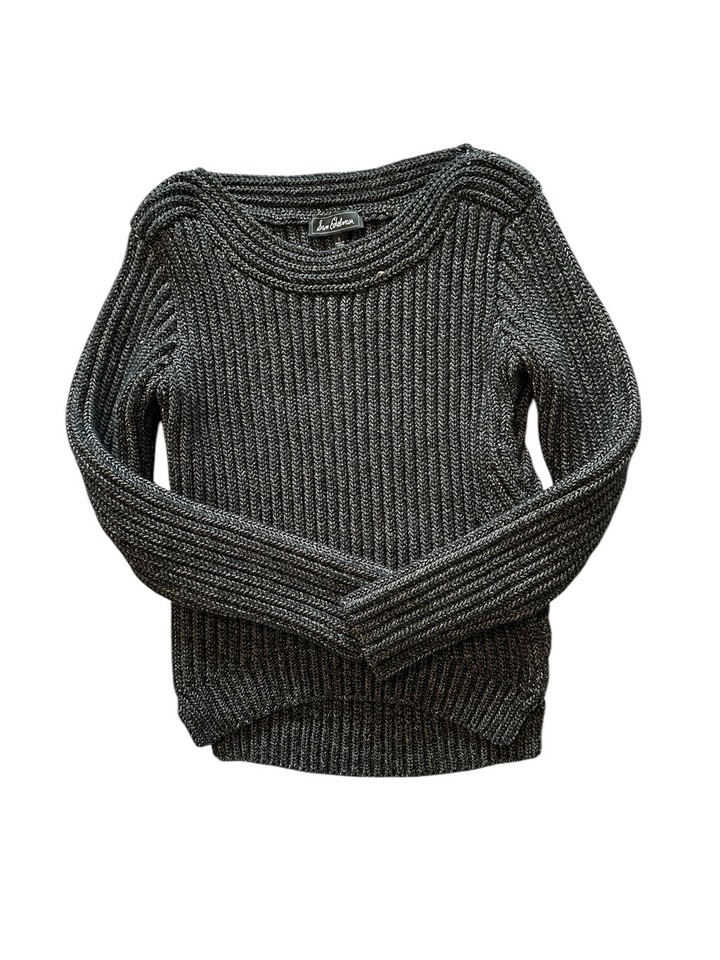 Women's Sam Edelman Gray Ribbed Knit Sweater Size M Thick Heavy | eBay