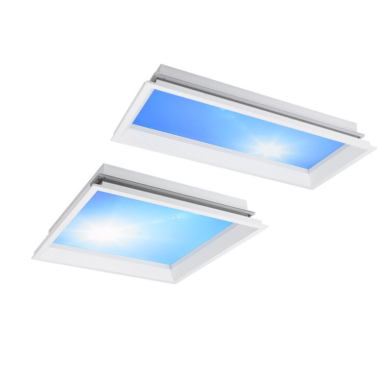 72W Dimmable LED Blue Sky Lamp Panel Ceiling Fixture Roof Natural ...