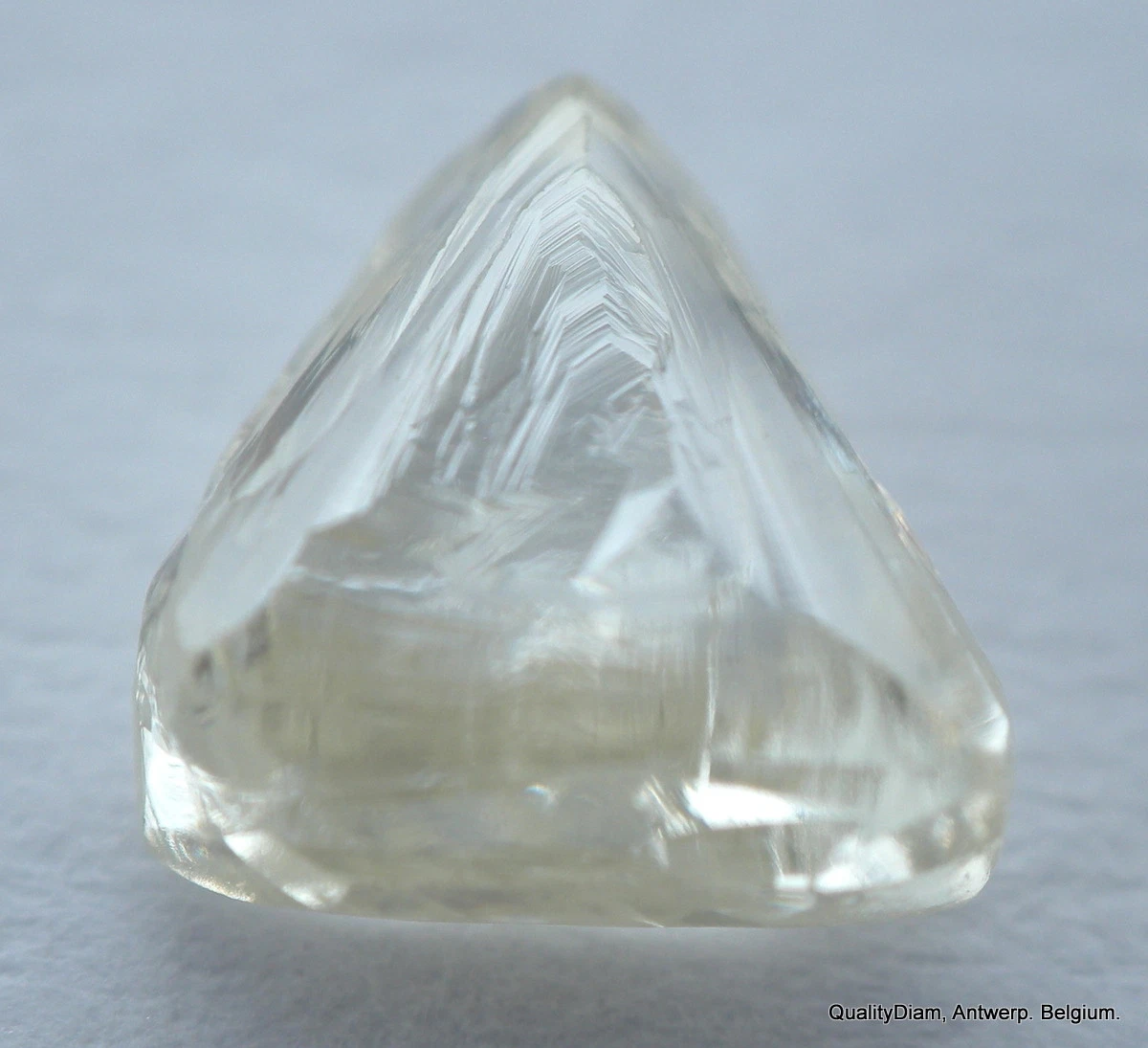 Carat Blue Light And Oblong Rough Diamond Triangular Macle
