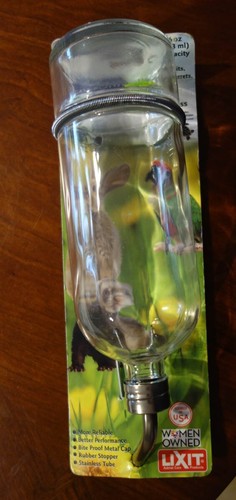 Lixit Chew ProGlass Water Bottle for Rabbit, Ferret, Guinea Pig ...