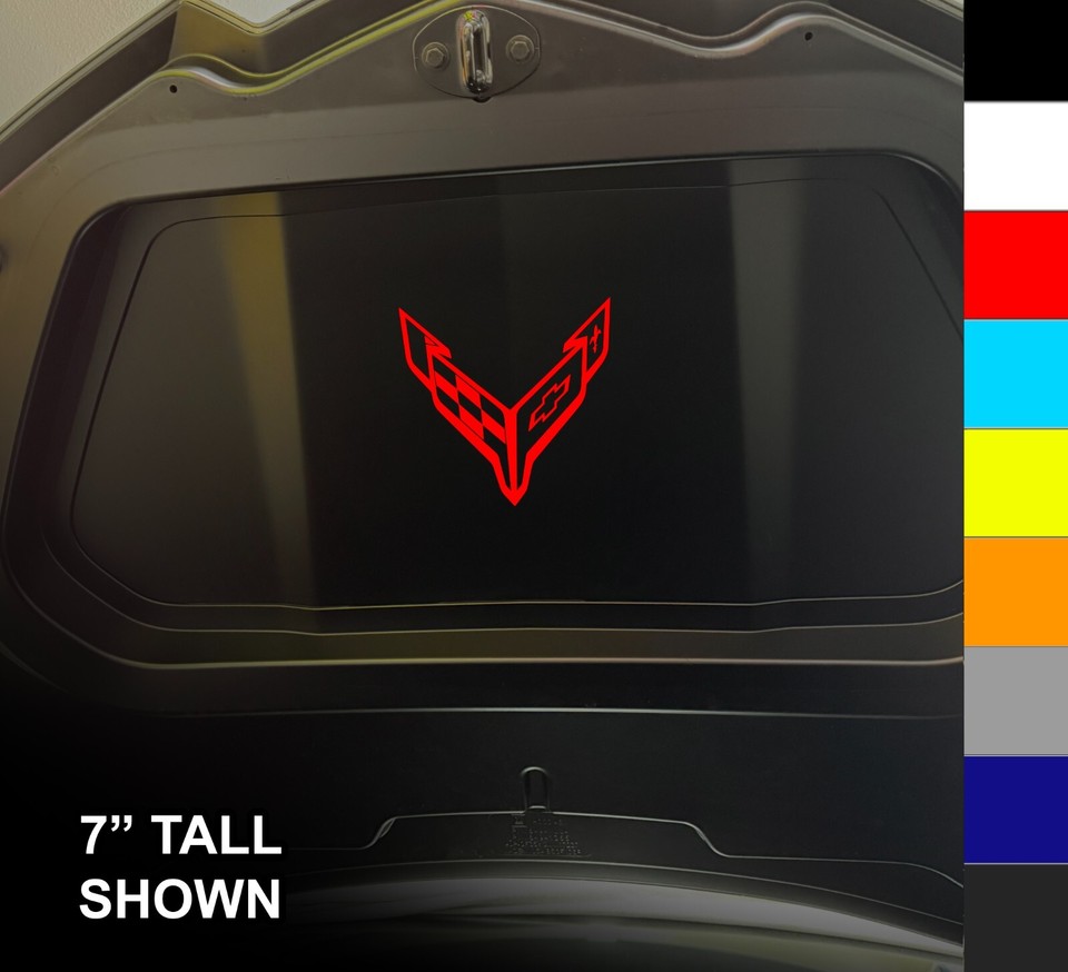 FRONT TRUNK 2020-26 C8 CORVETTE Stingray Z51 Z06 ERAY Crossed Flag ...