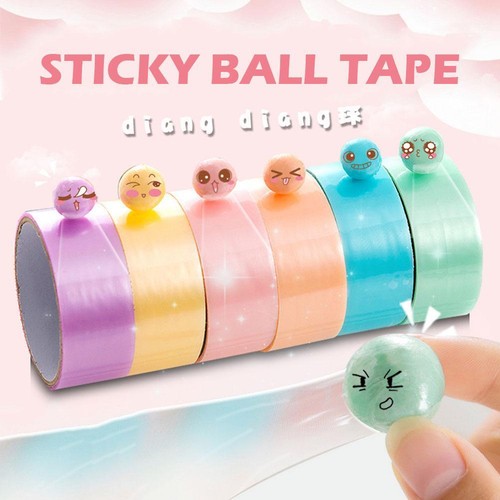 Adhesive Tapes Sticky Ball Tape Colorful Stress Relaxing Sticky Ball ...
