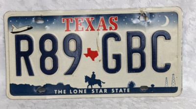 1990 2000 Texas Lone Star State License Plate R89-GBC | eBay