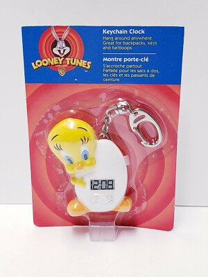 NEW Rare Vintage Looney Tunes Tweety Bird Clock 1999 Tag Along Tweety ...