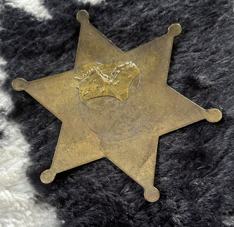 Vintage Texas Ranger Star Badge, Metal Badge Lone Star State Badge 6 ...