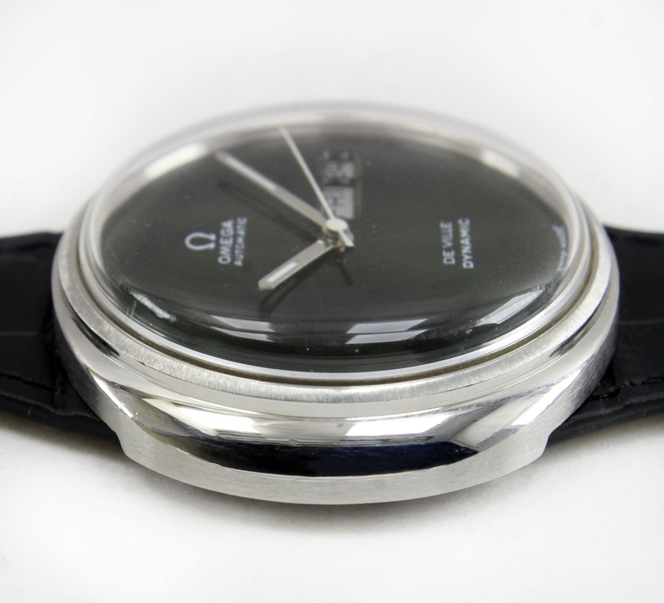 Vintage Omega Deville Dynamic Auto Sunburst Green D/D 41mm Steel Watch ...