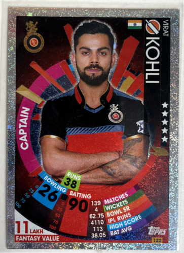 Virat Kohli Captain: Topps Cricket Attax 2017/18 RCB | eBay