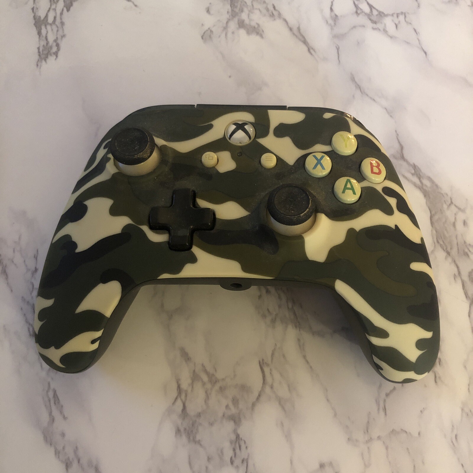 Xbox One 1 Power A Gray Camo Camouflage Controller No Wire Wireless | eBay