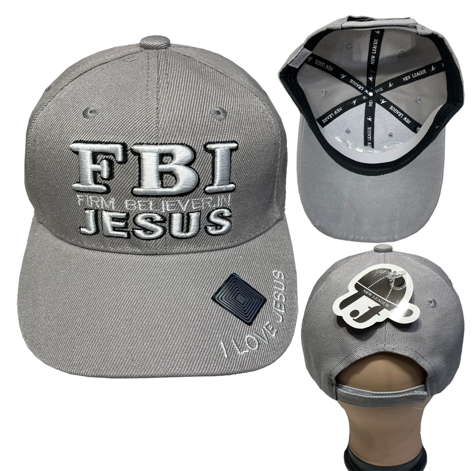 FBI FIRM BELIEVER IN JESUS Religion Adjustable Baseball Cap Hats LOT 1 ...