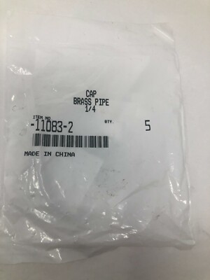 Class C Solutions Group 11083-2 Brass Pipe Cap 1/4" Threaded Package of ...
