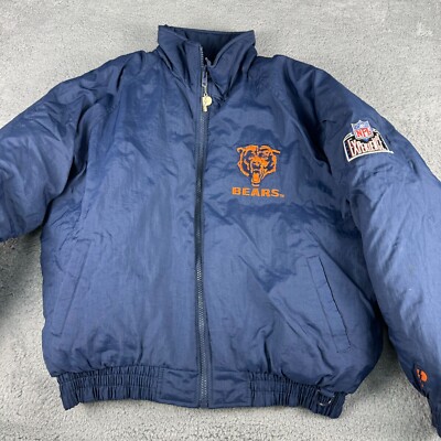 NFL Experience Chicago Men's XL Blue Bears Puffer Jacket Full Zip Long ...