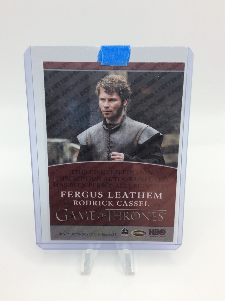 game of thrones FERGUS LEATHEM as RODRICK CASSEL auto w/ inscription | eBay