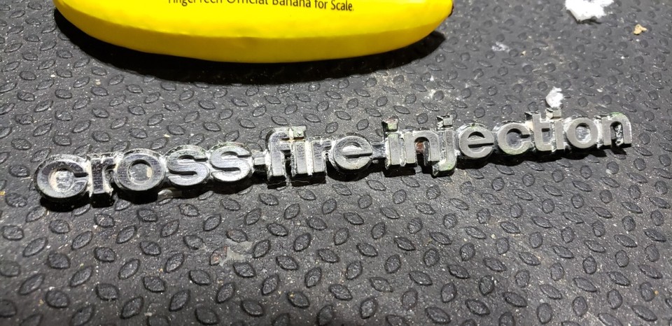 1982 Corvette Crossfire Injection Chrome Emblem Badge 82 | OEM ...