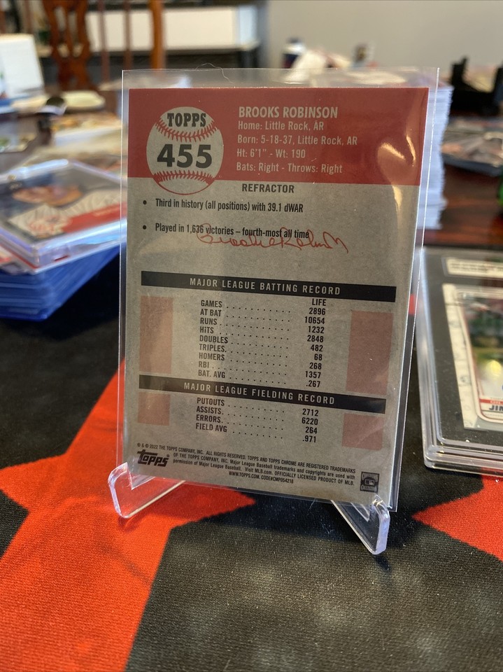 2023 Topps Chrome Platinum Anniversary Brooks Robinson #455 Refractor ...