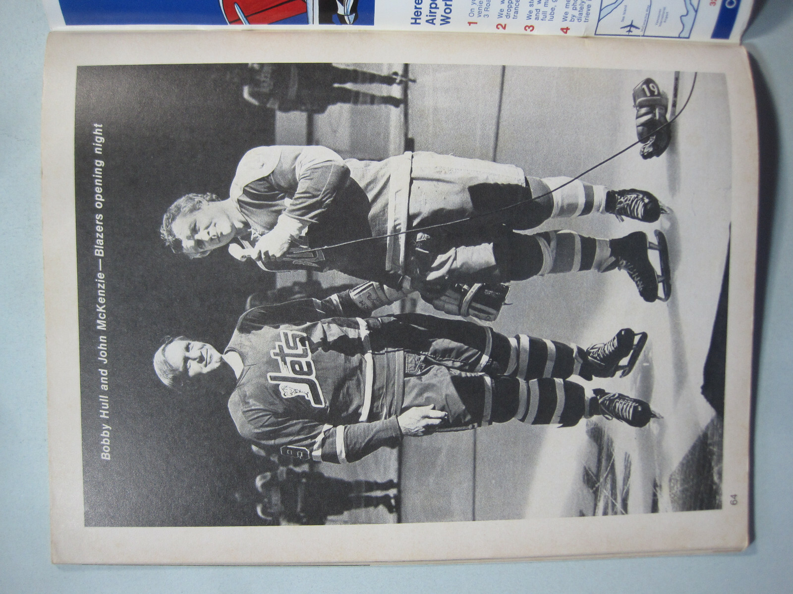 1973/74 VANCOUVER BLAZERS LOS ANGELES SHARKS WHA PROGRAM JIM CARDIFF ...