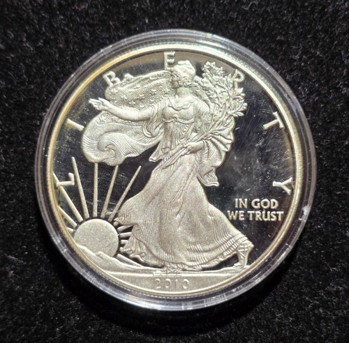 2010-W Proof American Silver Eagle Capsule Only Spotted | eBay