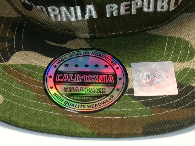 New California High Quality HeadWear CA Republic Camouflage Snapback ...