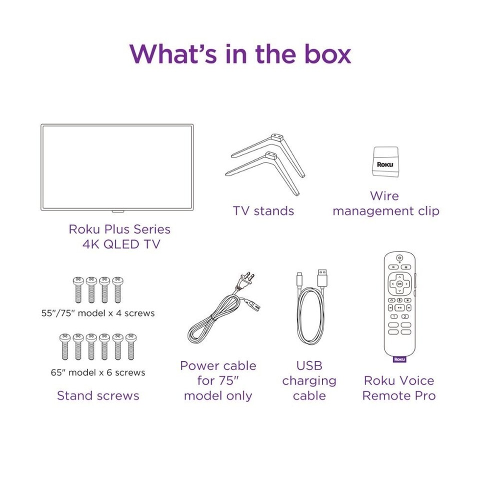 Roku 65" Class Plus Series QLED 4K Smart RokuTV | eBay