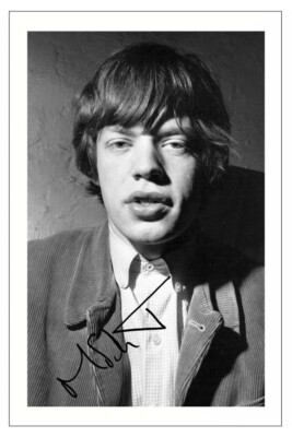 MICK JAGGER Signed Autograph PHOTO Fan Gift Signature Print THE ROLLING ...