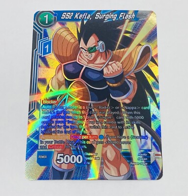 SS2 Kefla, Surfing Flash Dragon Ball Super Trading Card Cool Art Holo ...