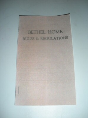 1931 Watchtower Bethel Home Rule Book International Bible Students Asoc ...