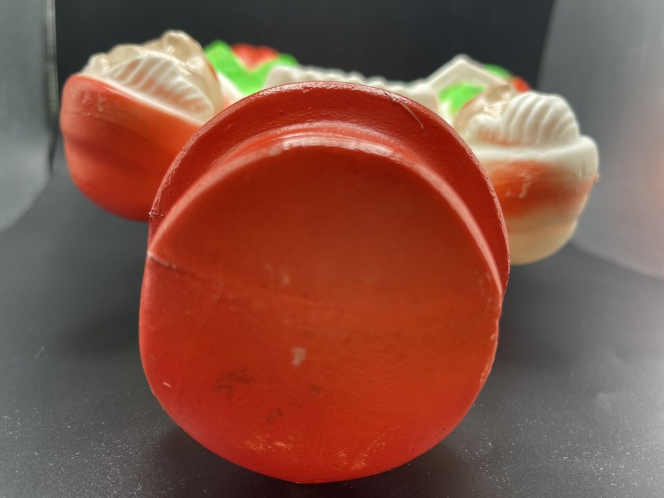 Blow Mold Christmas Poloron PIXIES 1960s Caroling Trio Neon Day-Glo ...