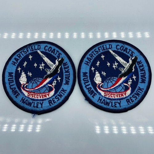 Lot of 2 1984 NASA PATCH DISCOVERY STS-41D Space Shuttle Hartsfield Coats 4" | eBay
