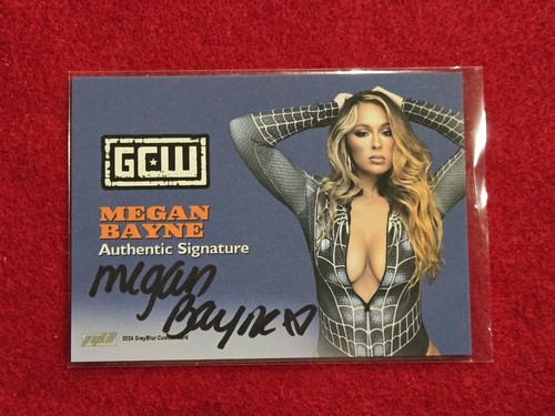 2024 Megan Bayne Podpisana karta zapaśnicza GreyBlur AEW GCW WWE NXT ...
