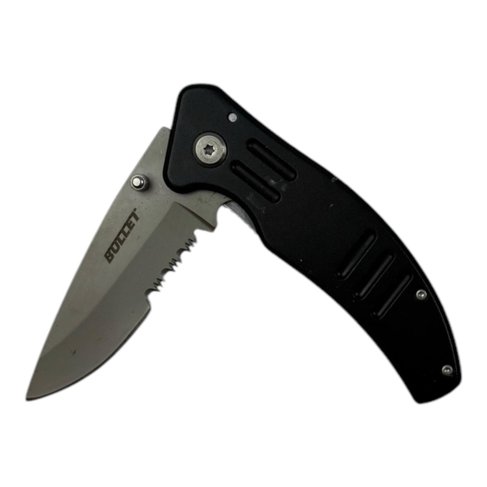 USA SUPER KNIFE With Black Composite Handle & A Black Stainless Steel ...