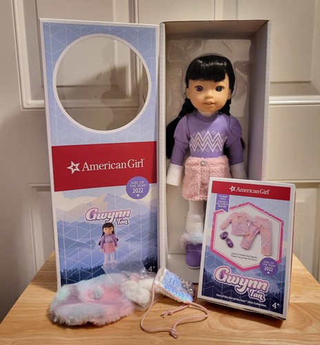 American Girl Gwynn Tan Doll w/ Original Outfit, P.J. Set & extras NEW ...