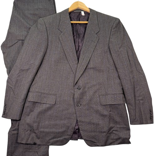VINTAGE Hickey Freeman 2 Piece Suit Jacket Mens 43R Pants 37x30 Brown ...
