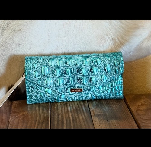 NWT Brahmin Veronica Aqua potion Wallet Melbourne genuine leather | eBay
