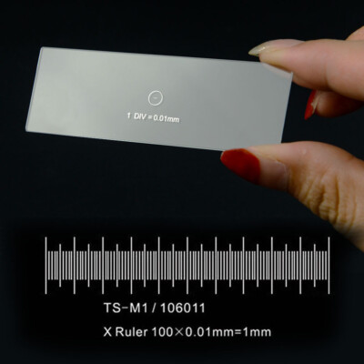 DIV=0.01mm Micrometer Calibration Slide Microscope Stage Micrometer ...